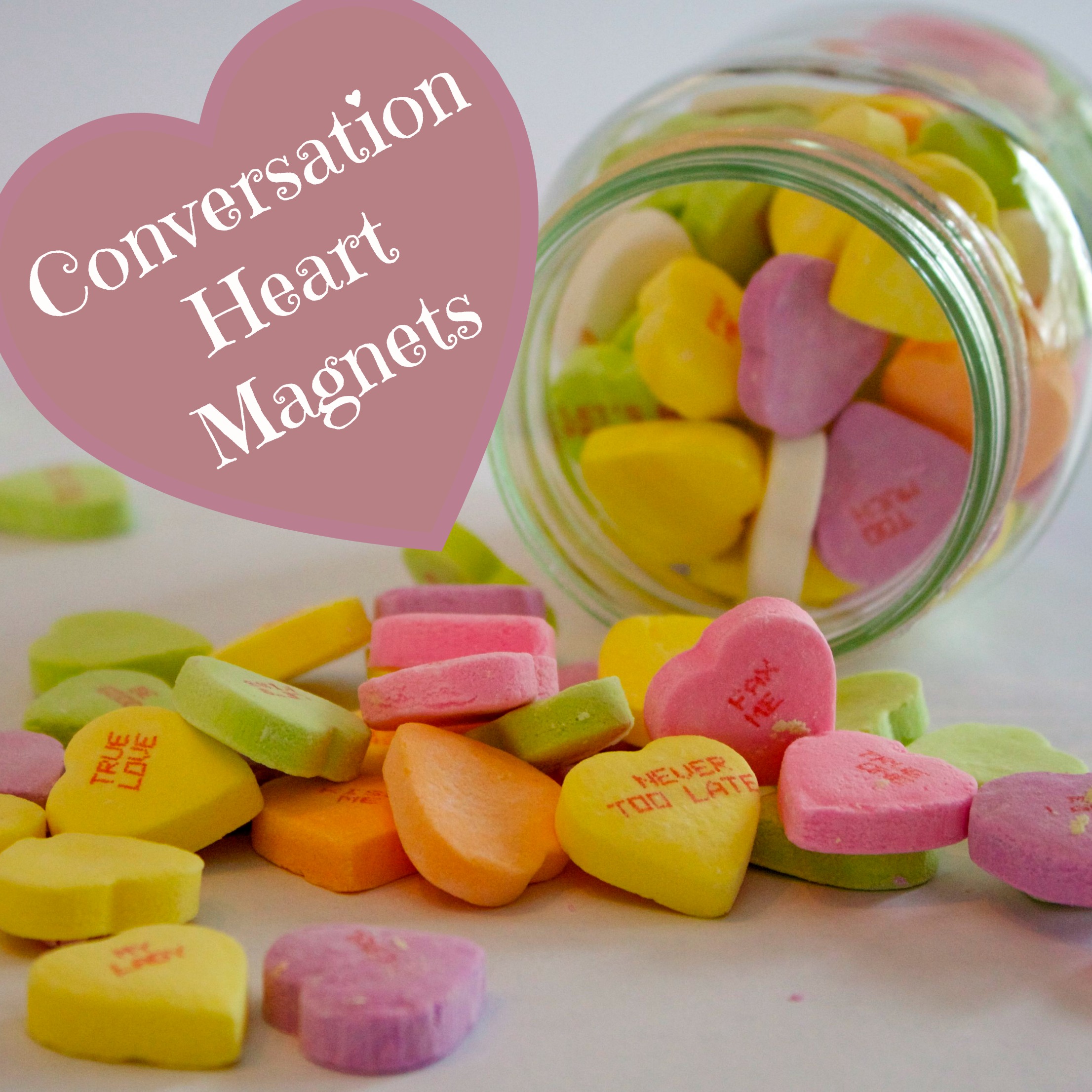 Valentine's Day Kids Craft: Conversation Heart Magnets | Mommy Poppins ...