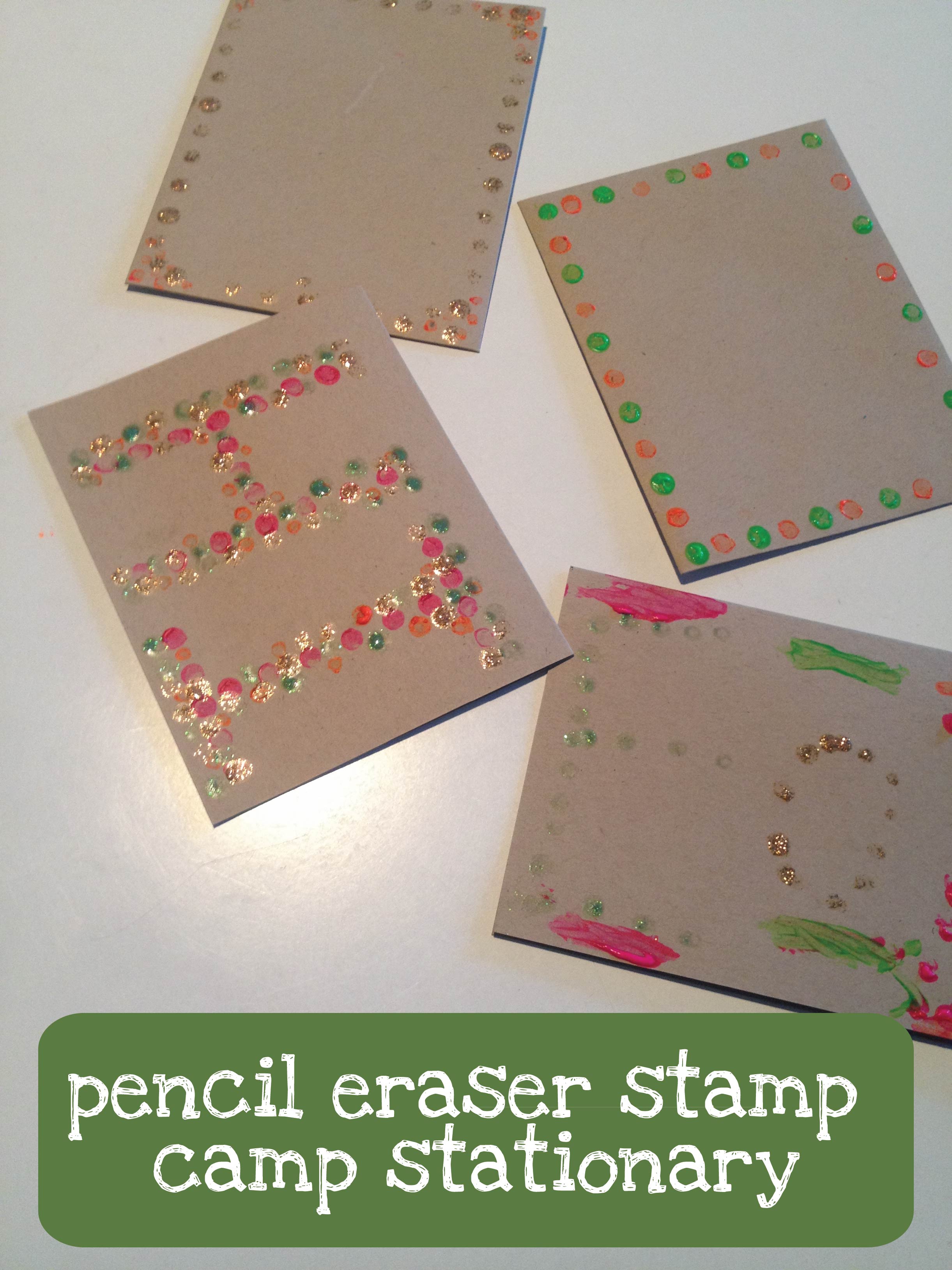 WeeWork Kids Craft: Pencil Eraser Stamp Camp Stationery | Mommy Poppins ...